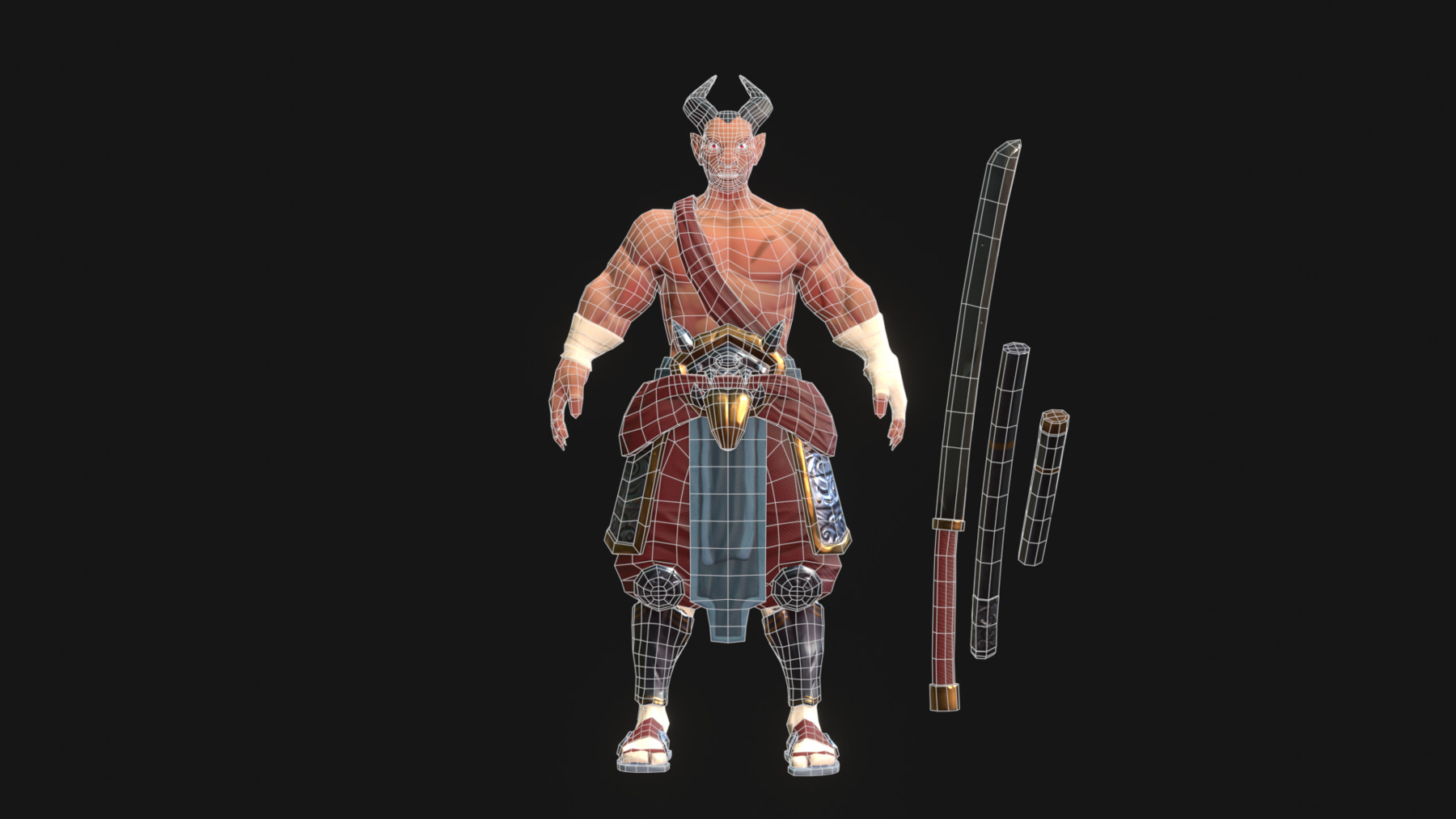 ArtStation - Samurai Low Poly | Game Assets