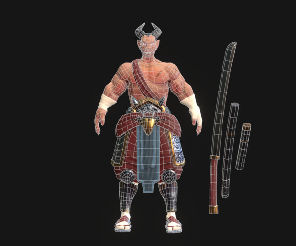 ArtStation - Samurai Low Poly | Game Assets
