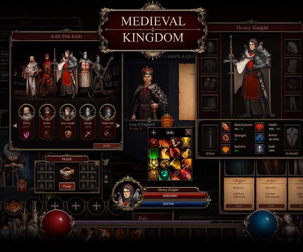 ArtStation - Medieval Kingdom UI 4k | Game Assets