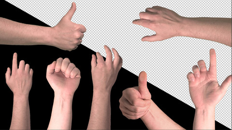 ArtStation - Finger touch screen set on transparent background | Resources