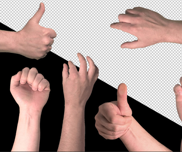 ArtStation - Finger touch screen set on transparent background | Resources