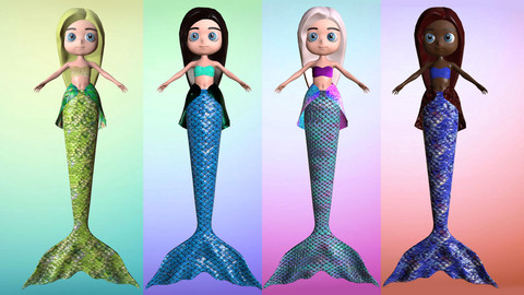 ArtStation - Sweet mermaid Pack | Game Assets