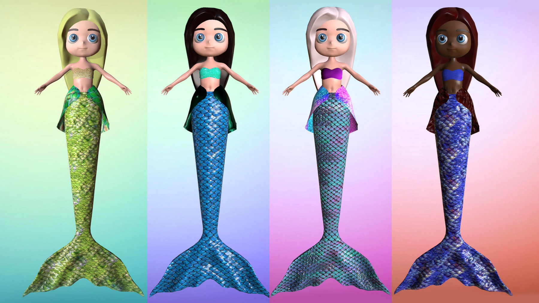 ArtStation - Sweet mermaid Pack | Game Assets