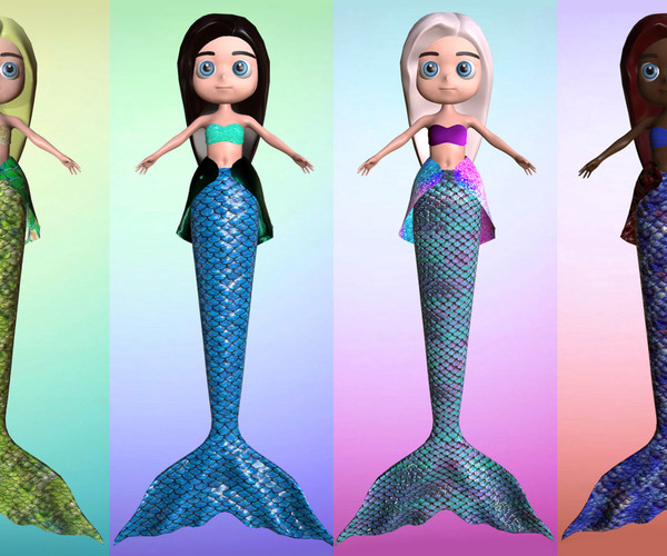 ArtStation - Sweet mermaid Pack | Game Assets