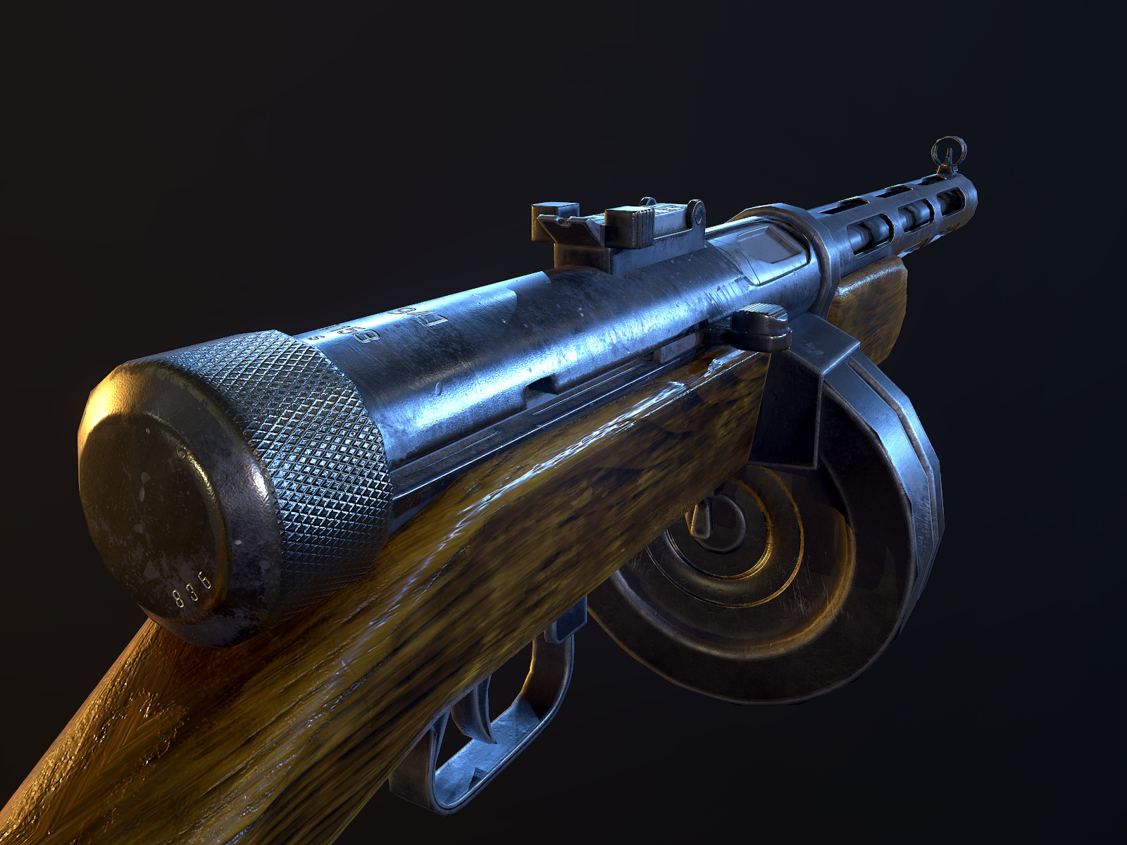 ArtStation - PPD40 soviet ww2 machine gun | Game Assets