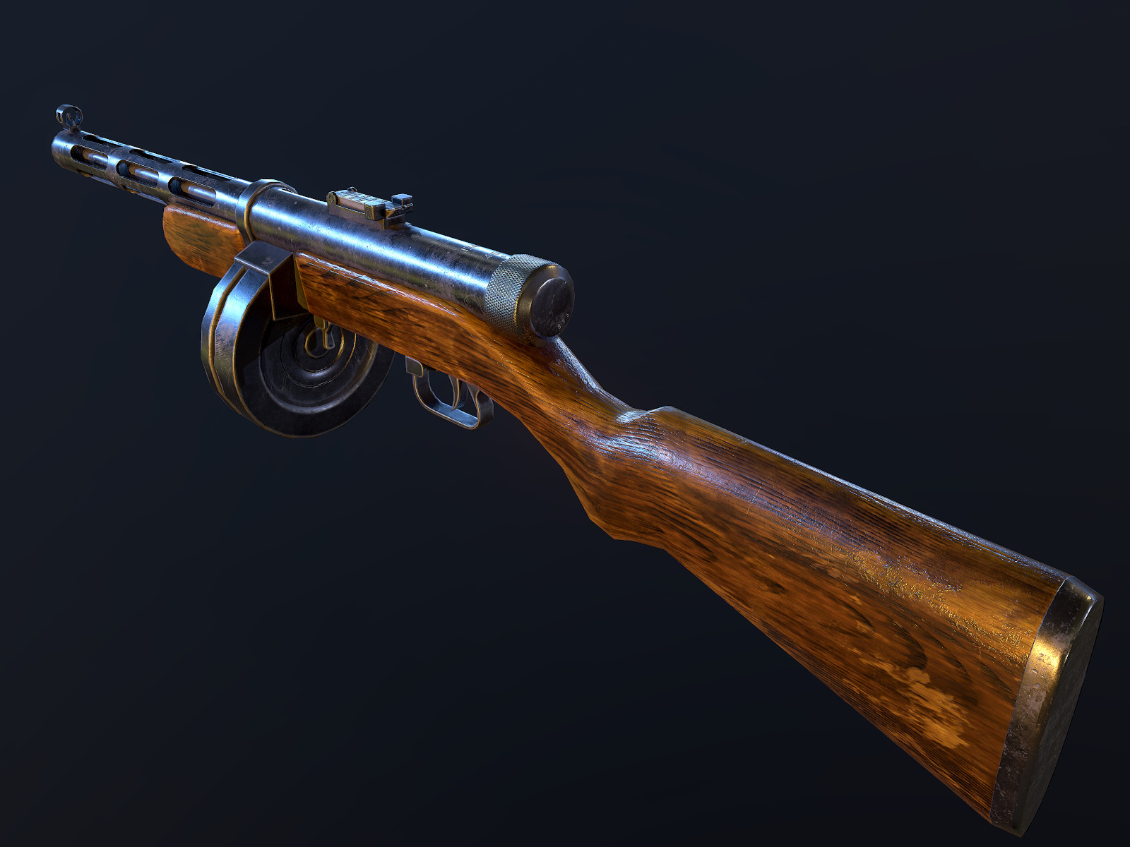 ArtStation - PPD40 soviet ww2 machine gun | Game Assets
