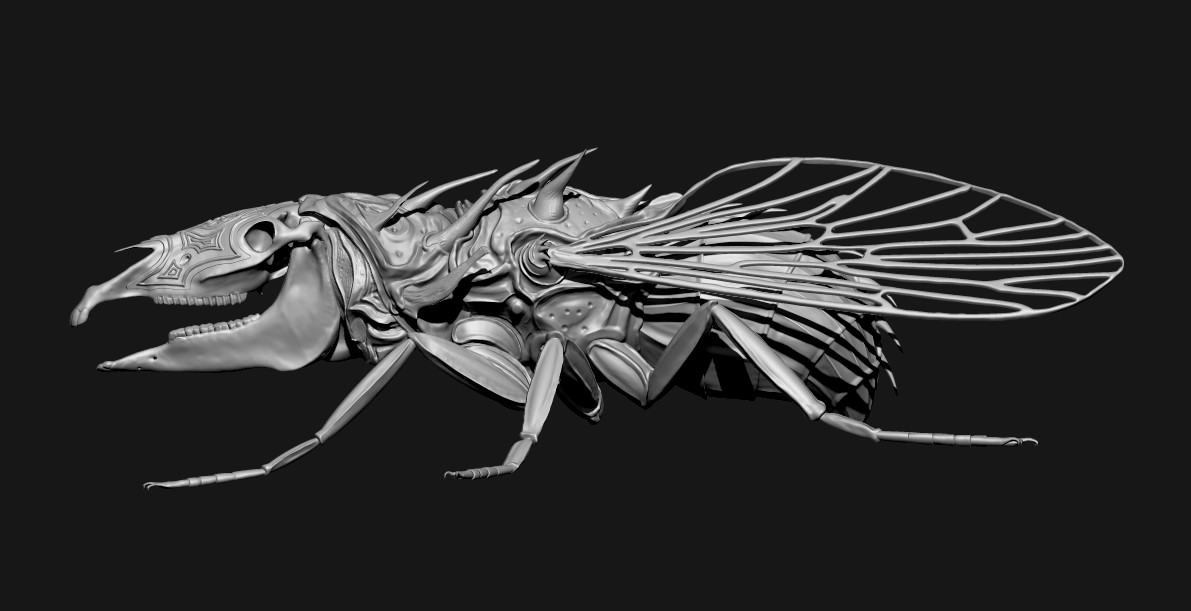 ArtStation - Horse Skull Daemon Fly STL | Game Assets
