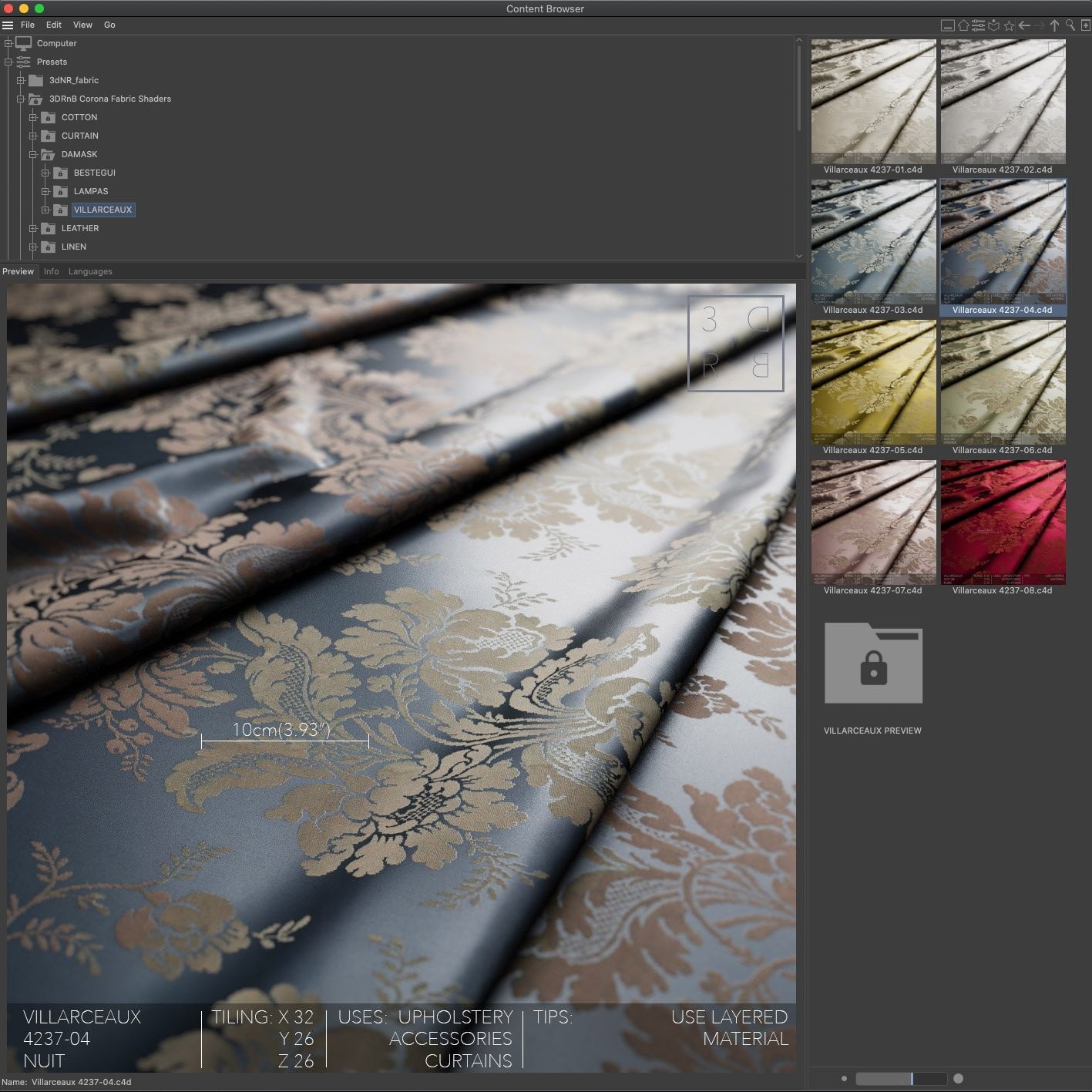 ArtStation - 3DRnB Fabric Shaders for Corona Renderer | Resources