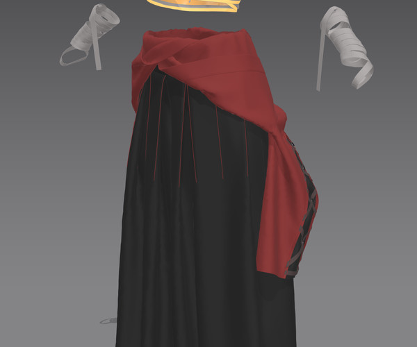 ArtStation - Samurai garb consisting of Uwagi top, Hakama pants and arm ...