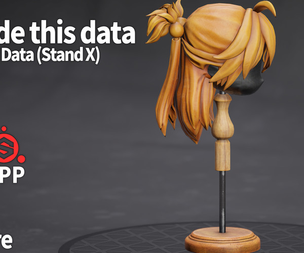 ArtStation - Long Hair for Nendoroid | Game Assets