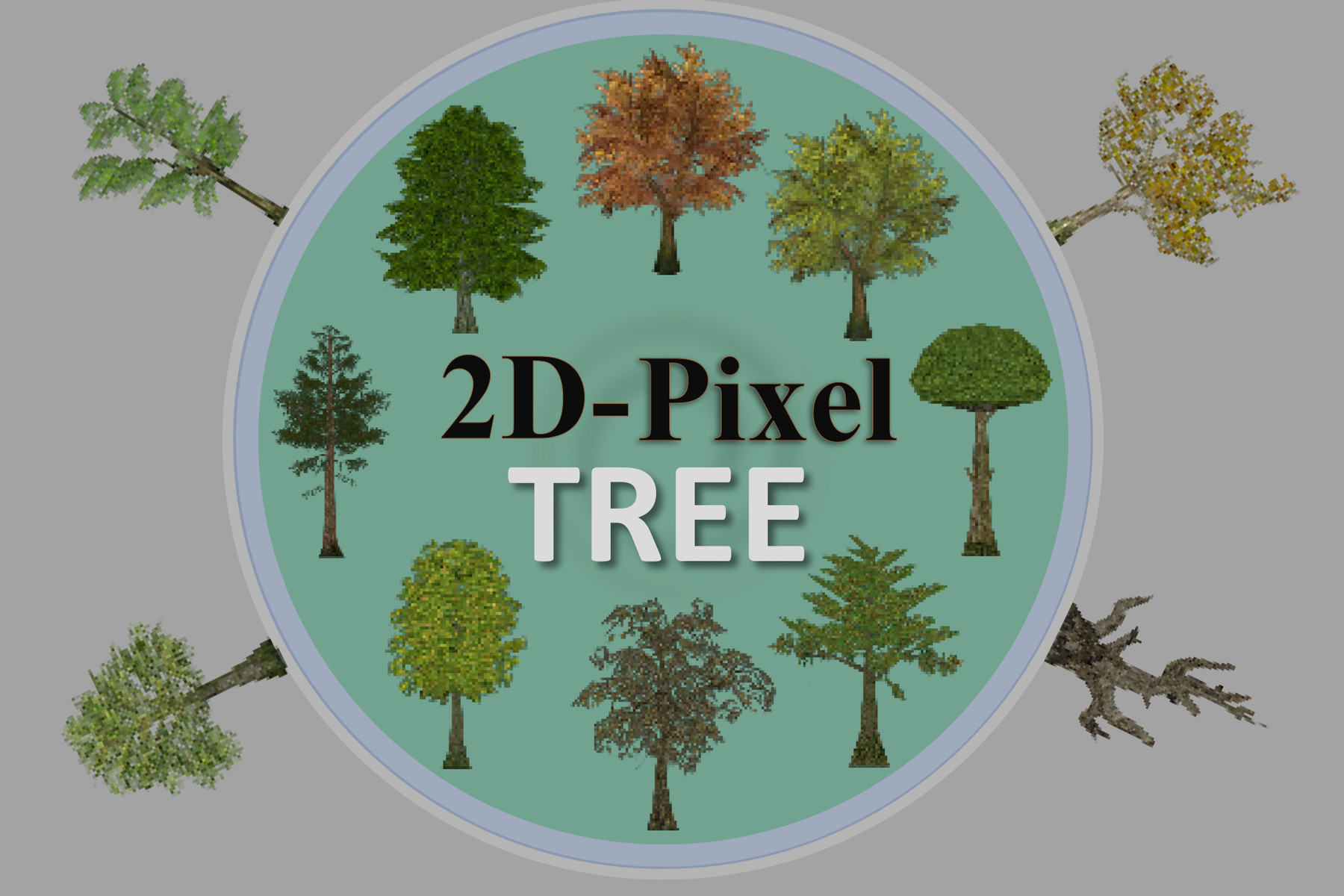 ArtStation - MindEst - 2D Pixel Tree Asset Pack | Game Assets