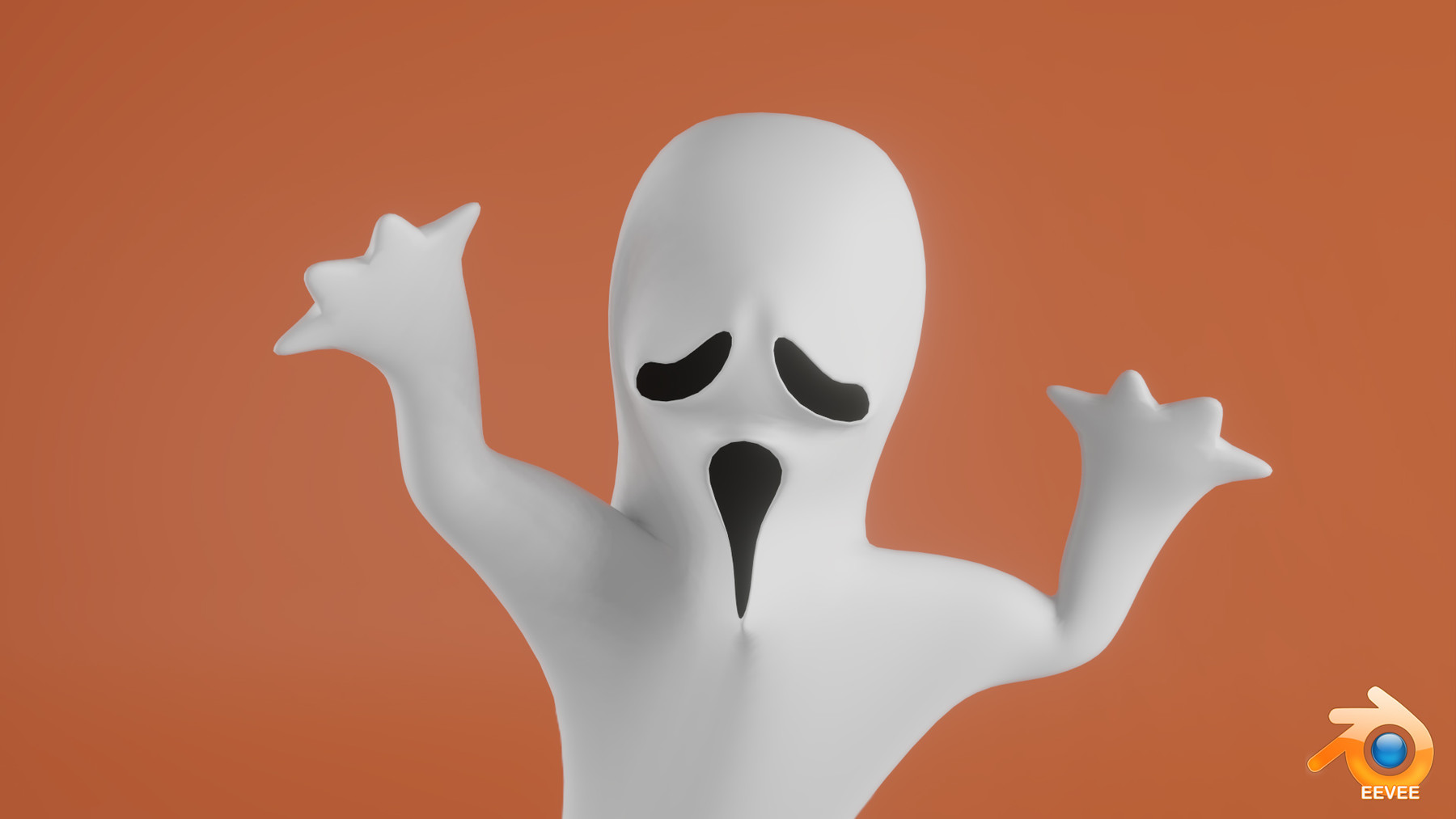 ArtStation - Low Poly Cartoon Ghost | Rigged | Blender 2.83x | Resources