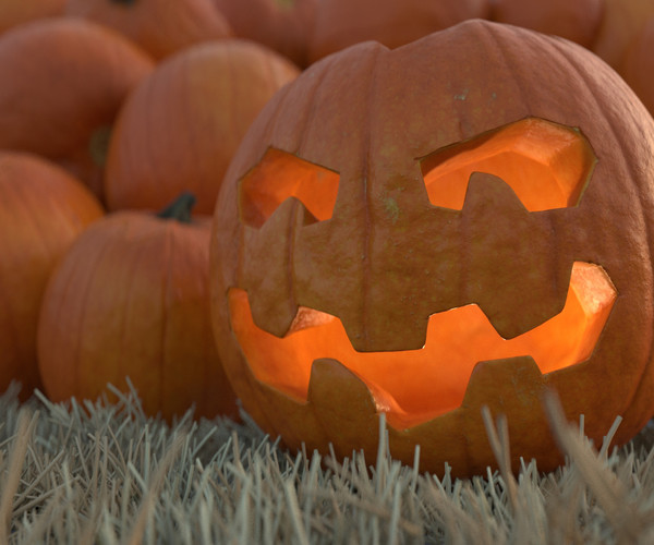 ArtStation - Halloween Pumpkin Jack-O-Lantern Photogrammetry 3D Scan 8K ...
