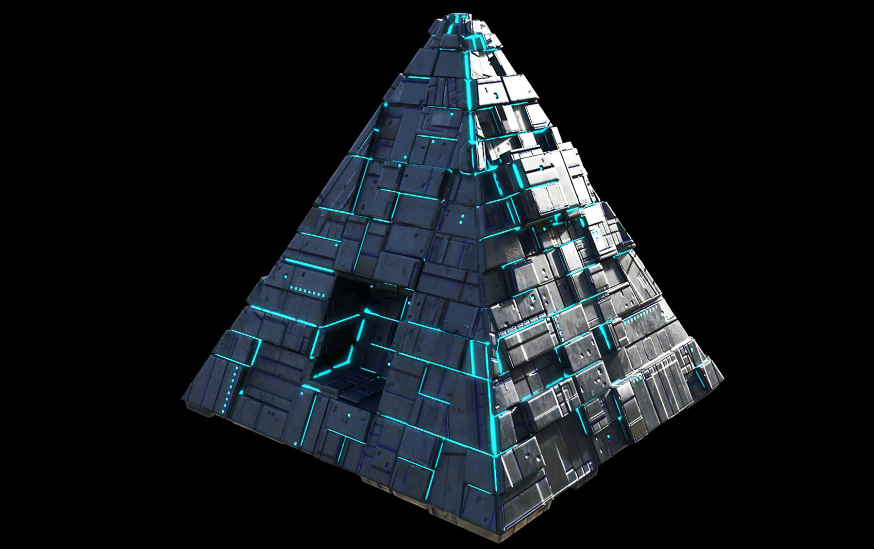 ArtStation - Spaceship Pyramid sci fi | Game Assets