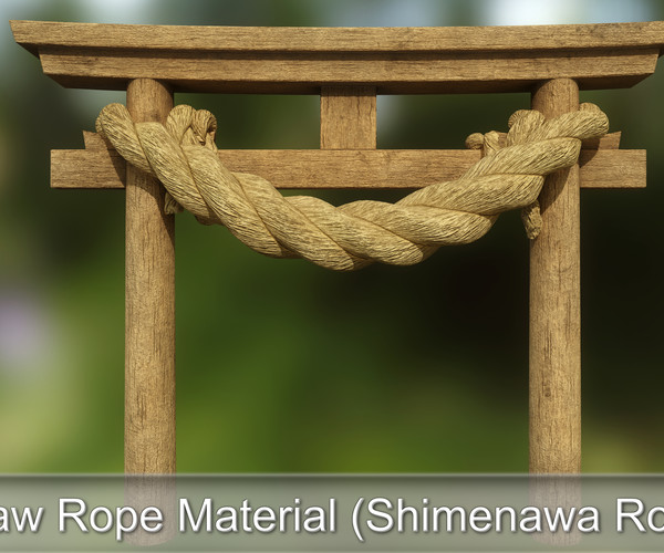 ArtStation - Straw Rope Material (Shimenawa Rope) | Game Assets