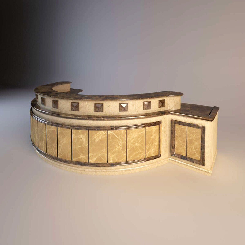 ArtStation - Reception Counter 3D model | Resources