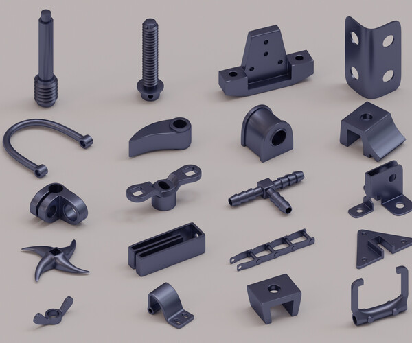 ArtStation - 100 elementary industrial parts | Resources