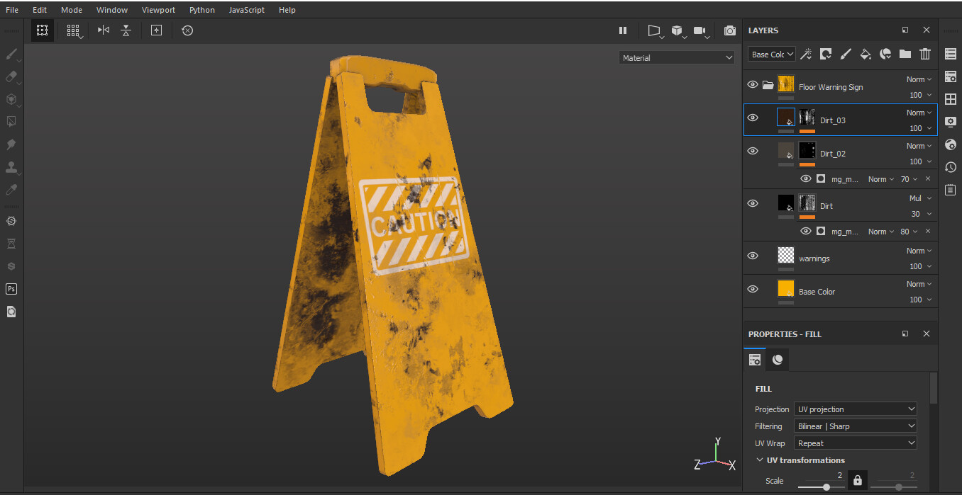 ArtStation - Floor Warning Sign | Game Assets