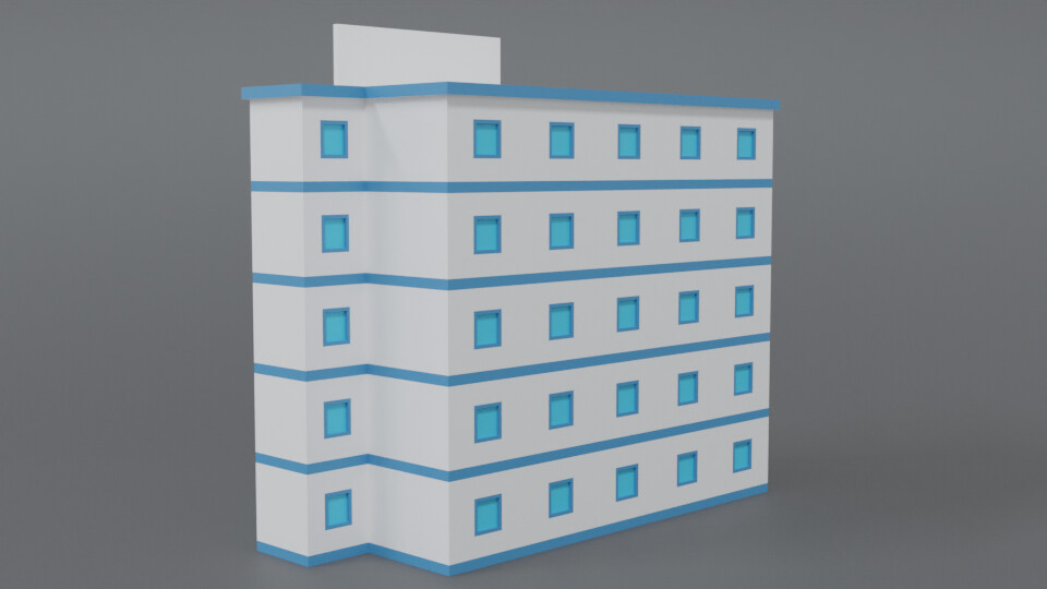 ArtStation - Low Poly Cartoon Hospital | Game Assets