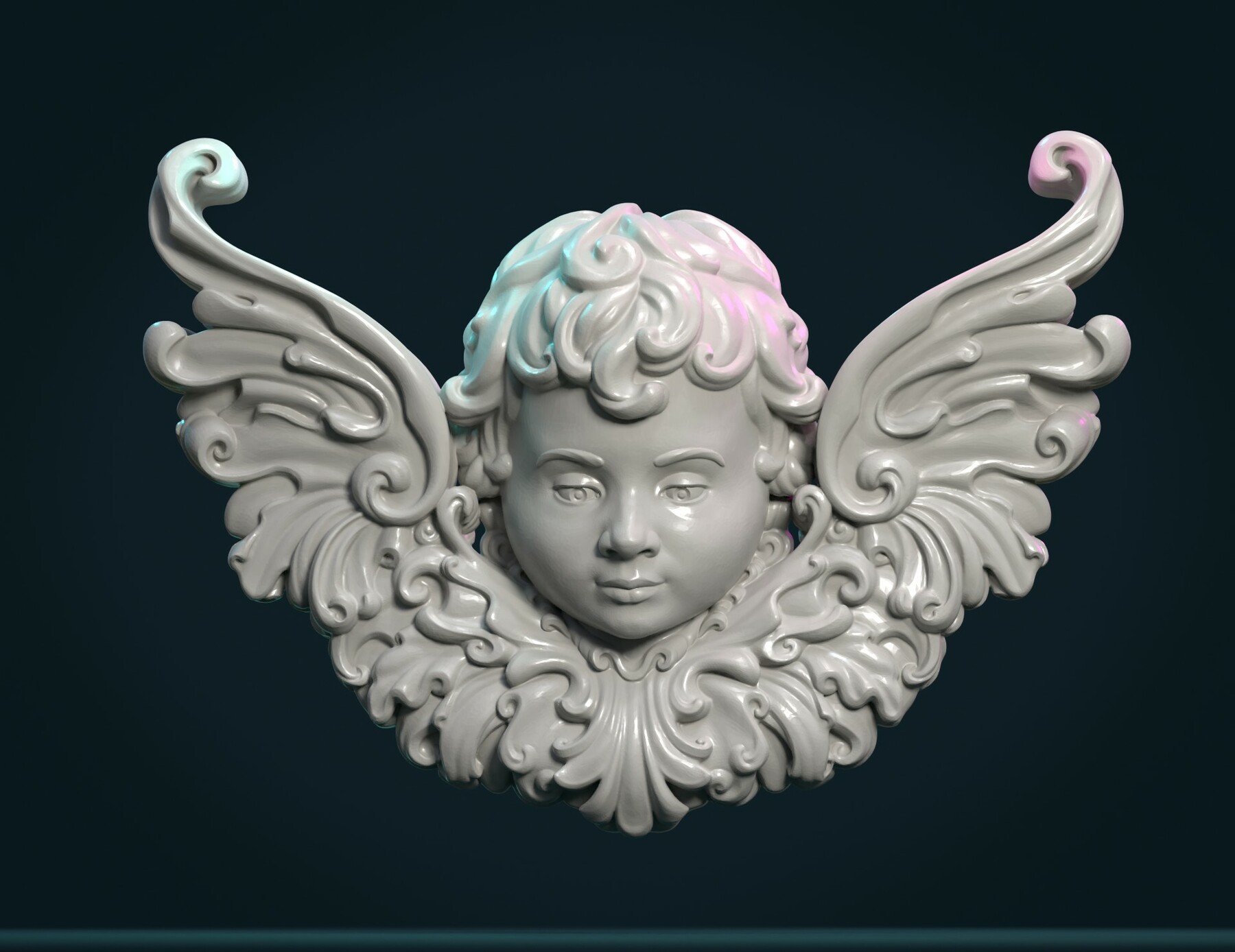 ArtStation - Angel Cherub bas-relief | Resources
