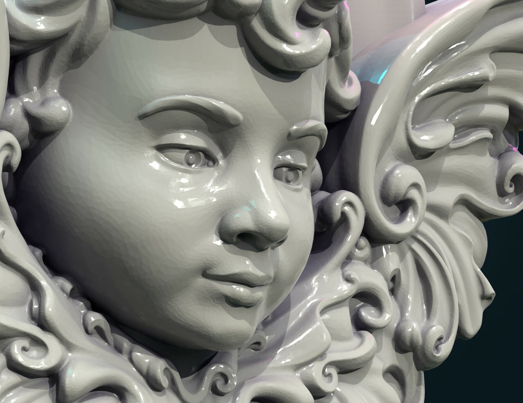 ArtStation - Angel Cherub bas-relief | Resources