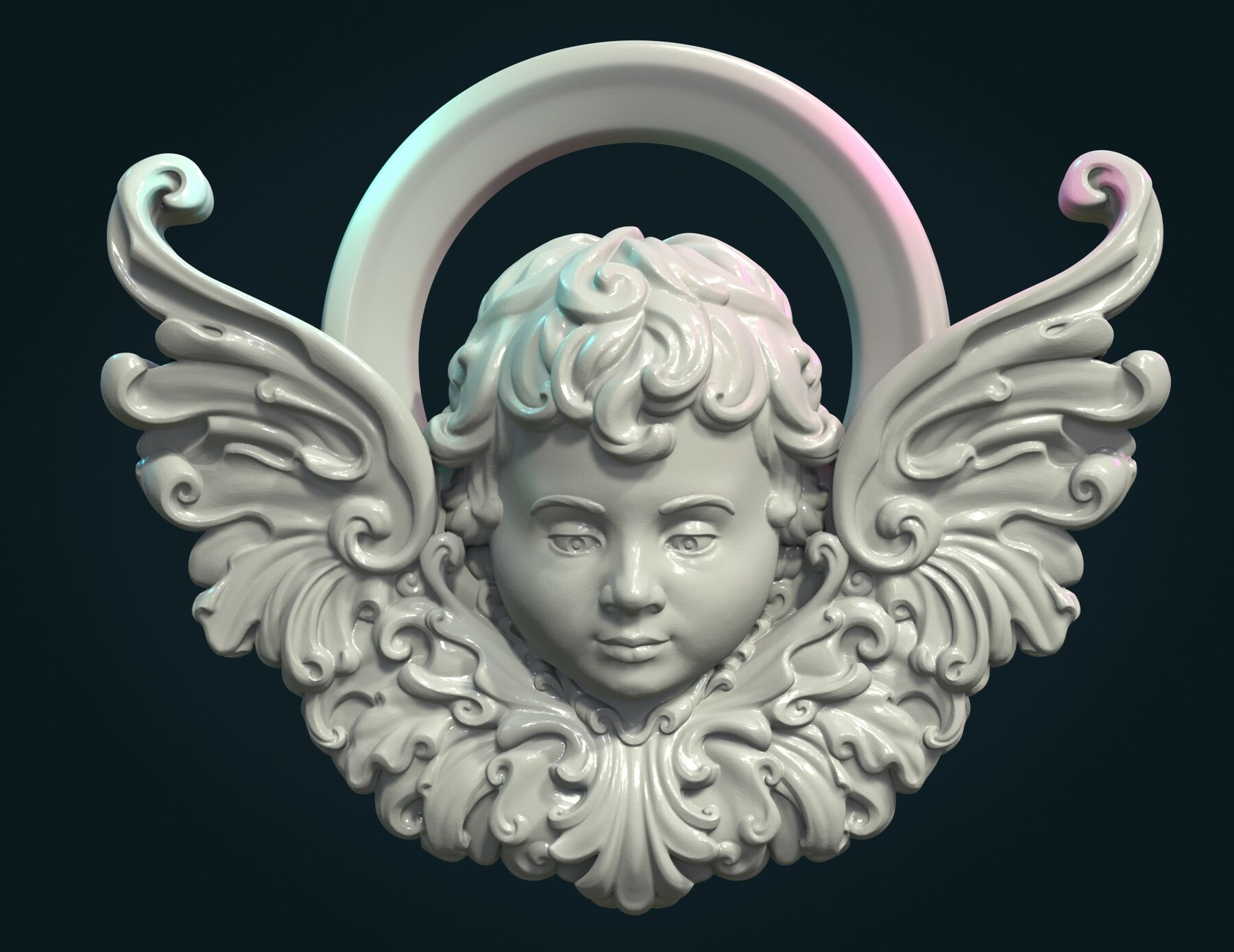 ArtStation - Angel Cherub bas-relief | Resources
