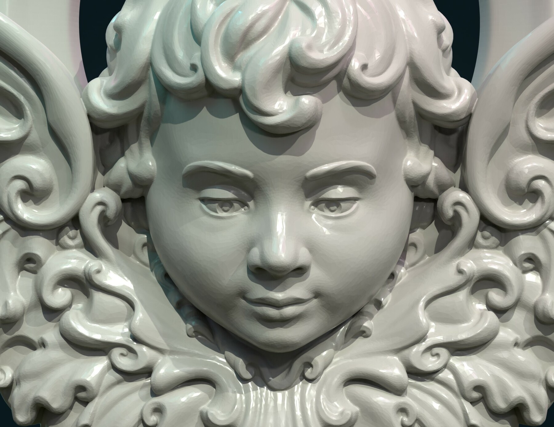 ArtStation - Angel Cherub bas-relief | Resources