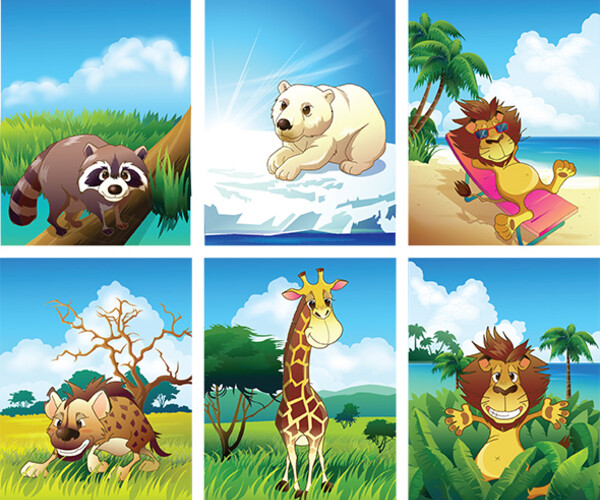 ArtStation - Animal Life Cartoon Collection, Vector EPS | Game Assets