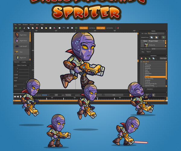 ArtStation - Alien Boss 2D Character Sprite | Game Assets