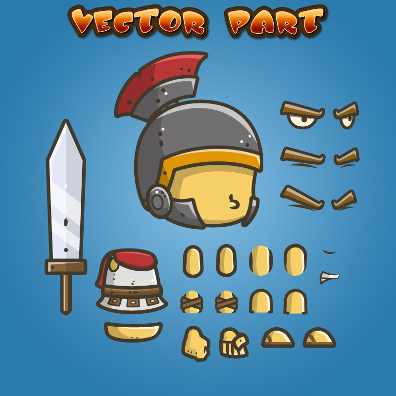 ArtStation - Chibi Knight – The Roman Knight | Game Assets