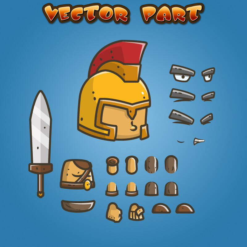 ArtStation - Chibi Knight – The Golden Helmet | Game Assets