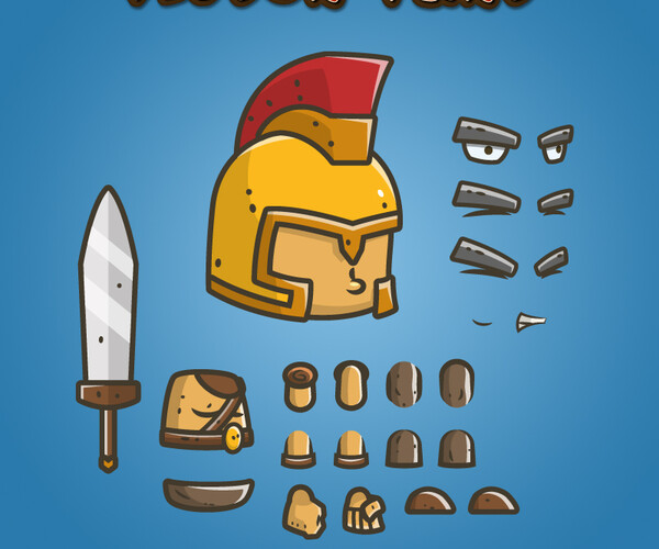 ArtStation - Chibi Knight – The Golden Helmet | Game Assets