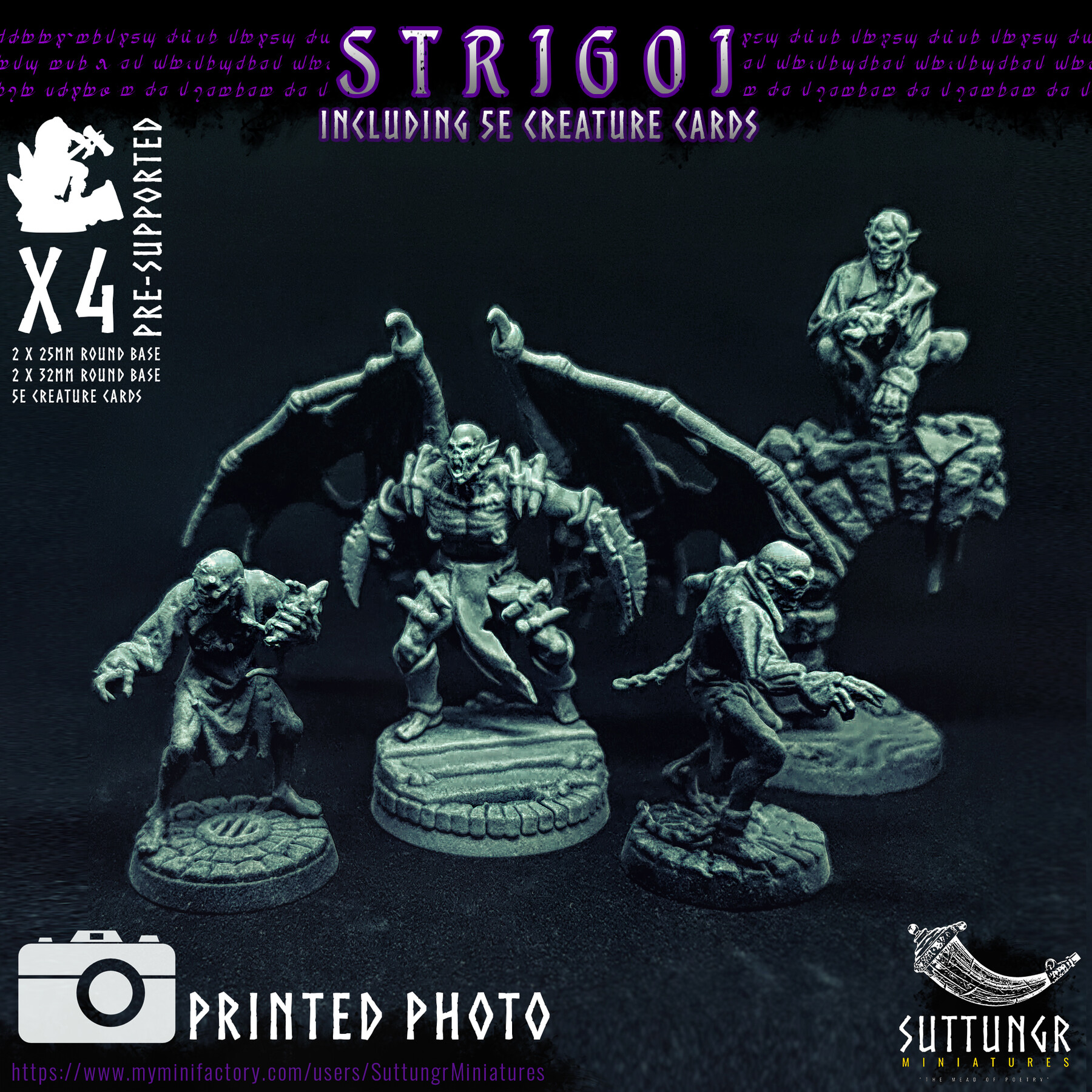 ArtStation - Vampire Strigoi - Pre-Supported 3d Print Miniatures ...