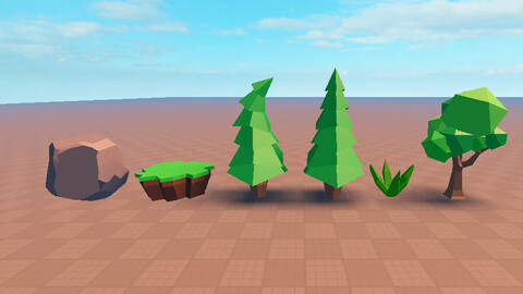 ArtStation - Cheap Simple Low Poly Nature Asset Pack | Game Assets
