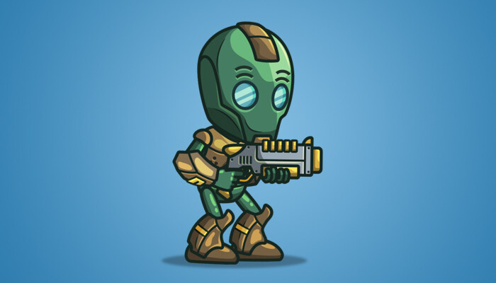 ArtStation - Evil Bot 2D Character Sprite | Game Assets