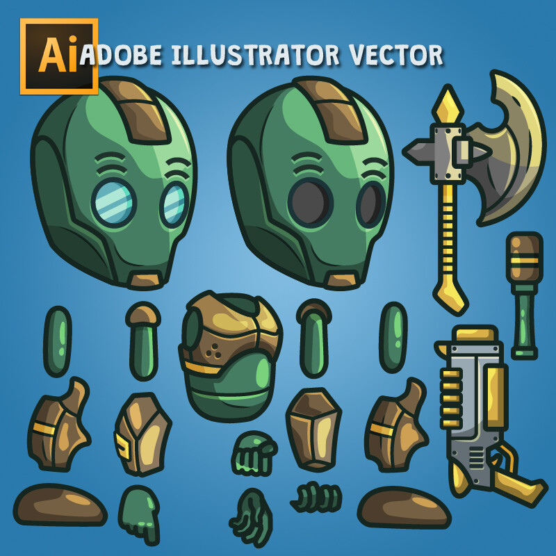 ArtStation - Evil Bot 2D Character Sprite | Game Assets