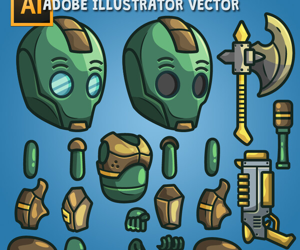 ArtStation - Evil Bot 2D Character Sprite | Game Assets