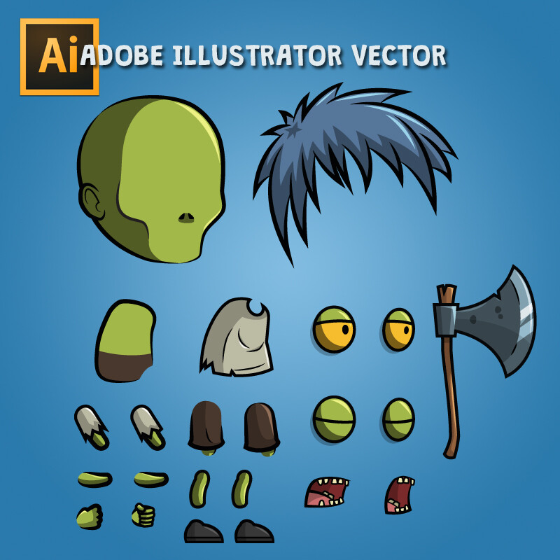ArtStation - Anime Zombie 2D Character Sprite | Game Assets