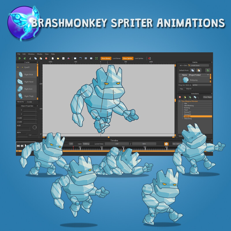 ArtStation - Tiny Ice Monster 2D Character Sprite | Game Assets