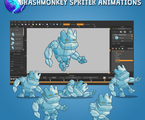ArtStation - Tiny Ice Monster 2D Character Sprite | Game Assets
