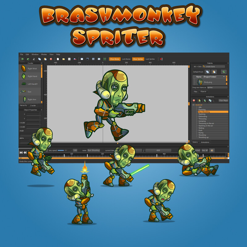 ArtStation - Android Boss 2D Character Sprite | Game Assets