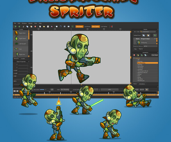 ArtStation - Android Boss 2D Character Sprite | Game Assets