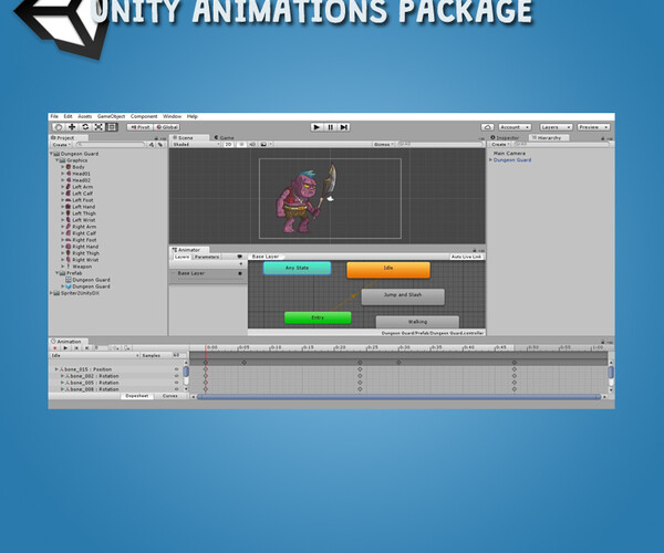 ArtStation - Dungeon Guard 2D Character Sprite | Game Assets