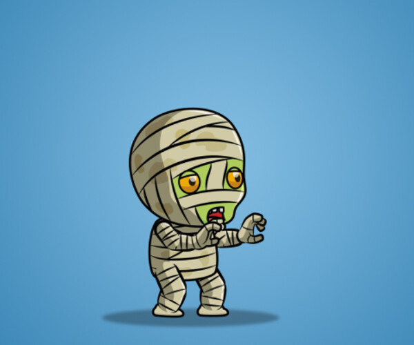 ArtStation - Tiny Mummy 01 2D Character Sprite | Game Assets