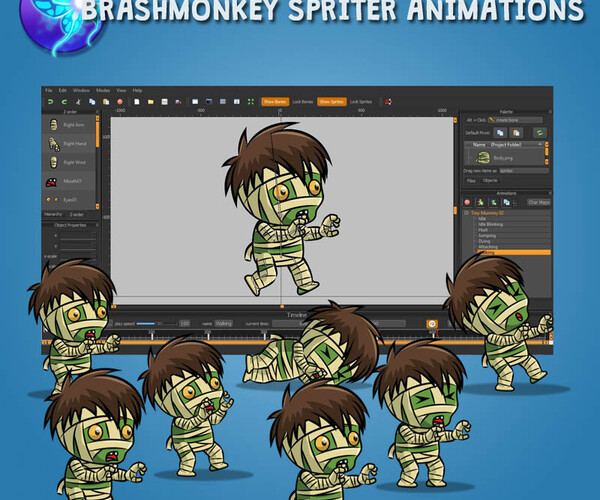 ArtStation - Tiny Mummy 02 2D Character Sprite | Game Assets