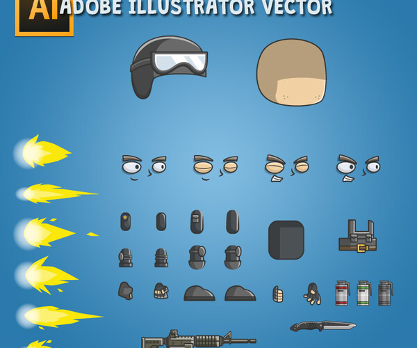 ArtStation - Tom The Police 2D Character Sprite | Game Assets