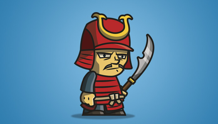 ArtStation - Tiny Armored Samurai 2D Character Sprite | Game Assets