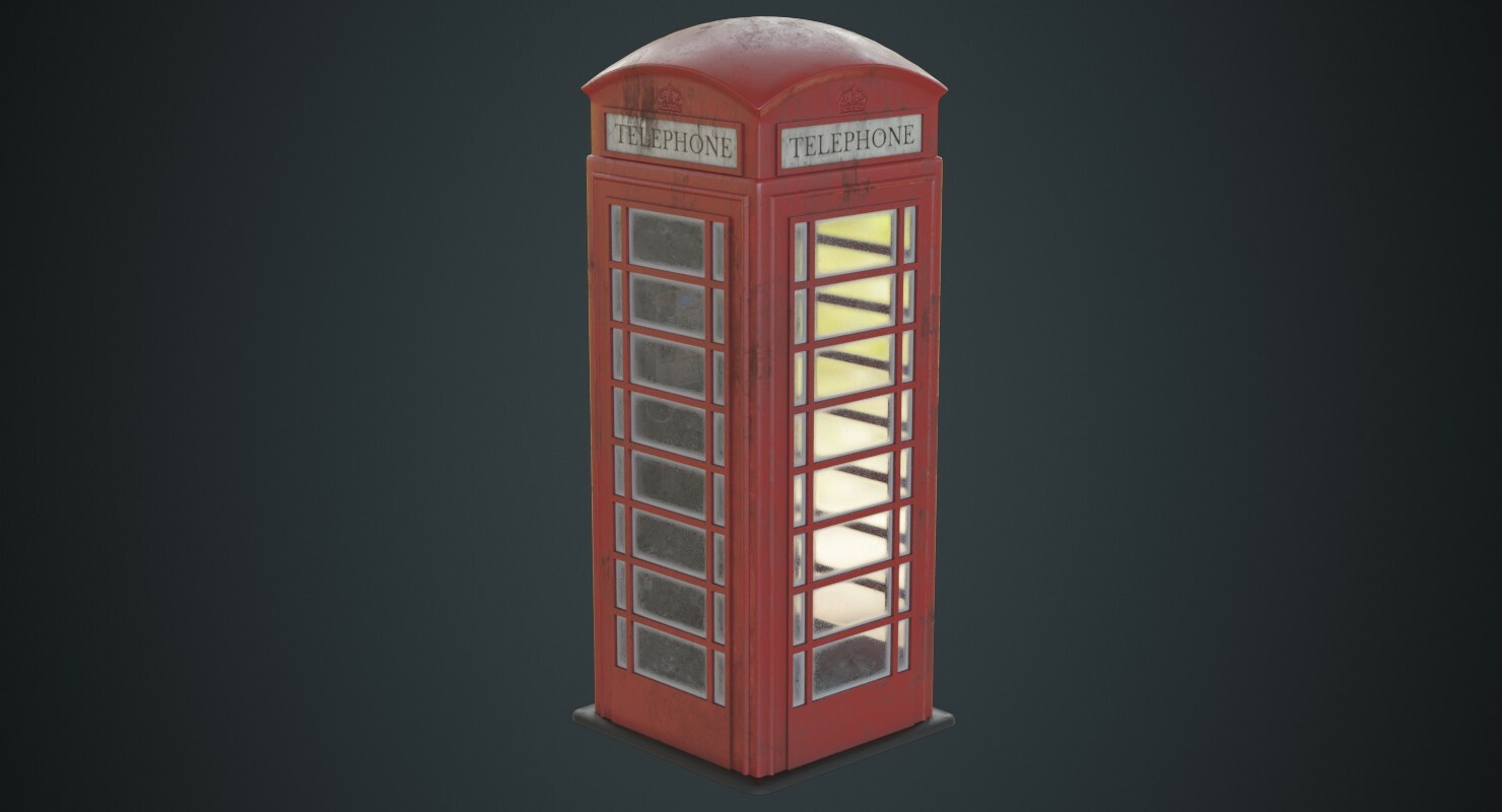 ArtStation - Phone Booth 1B | Game Assets