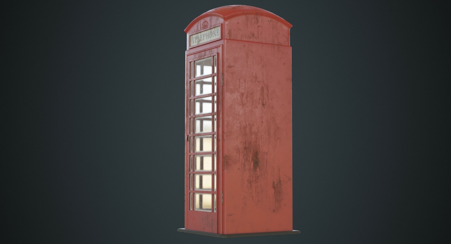 ArtStation - Phone Booth 1B | Game Assets