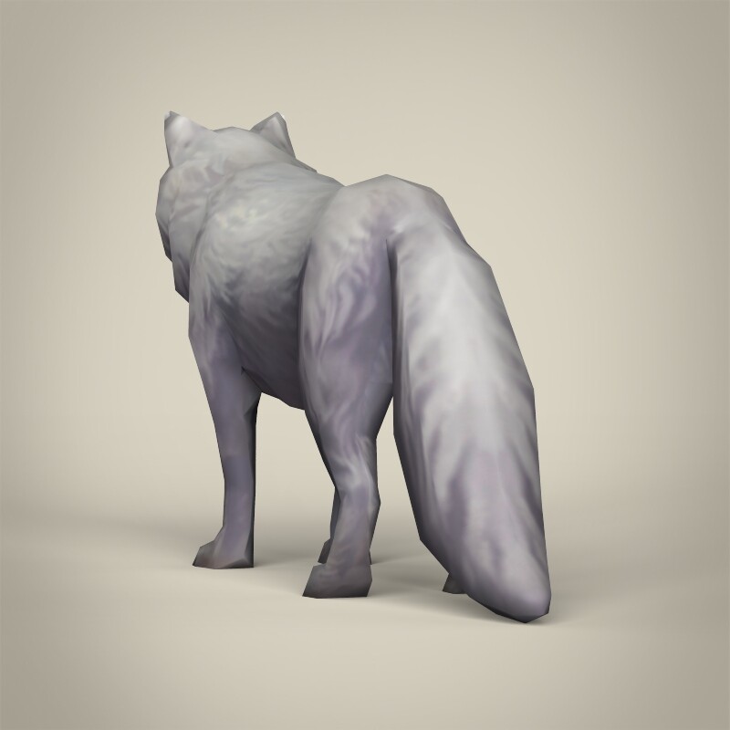 ArtStation - Game Ready Low Poly White Fox | Game Assets